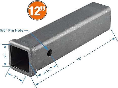 TOPTOW 64455 Trailer Hitch Weld-on Receiver Tube 2-inch X 12-inch Stor ...